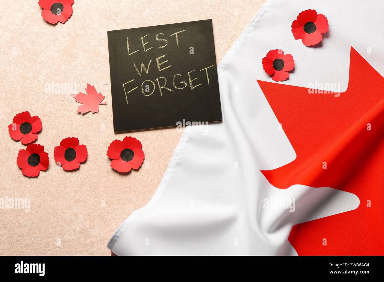 Poppy flowers card flag hi-res stock photography and images - Alamy