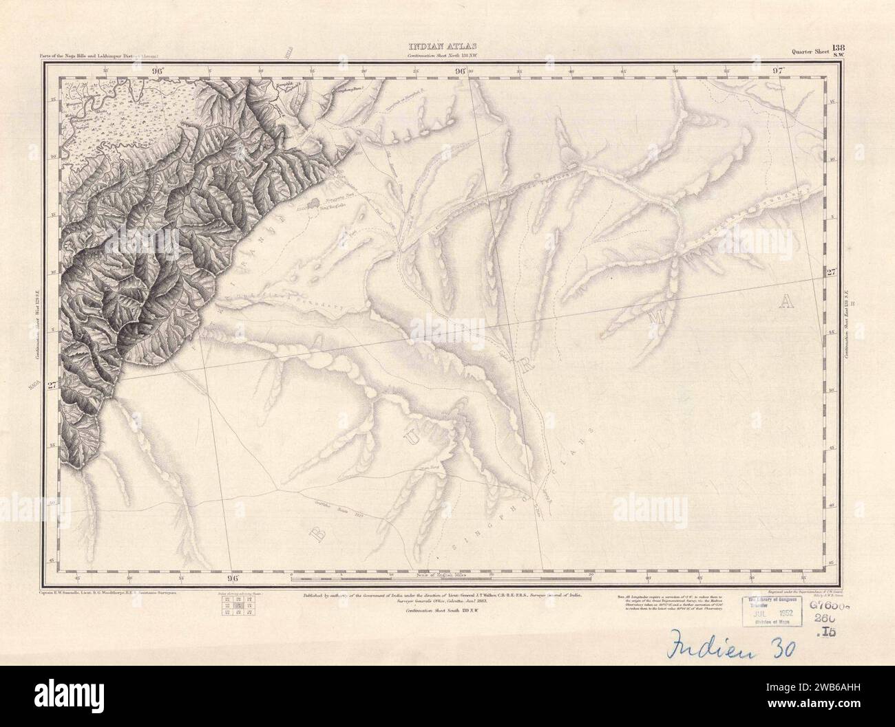 138 SW Quarter Sheet Indian Atlas (1883 Stock Photo - Alamy