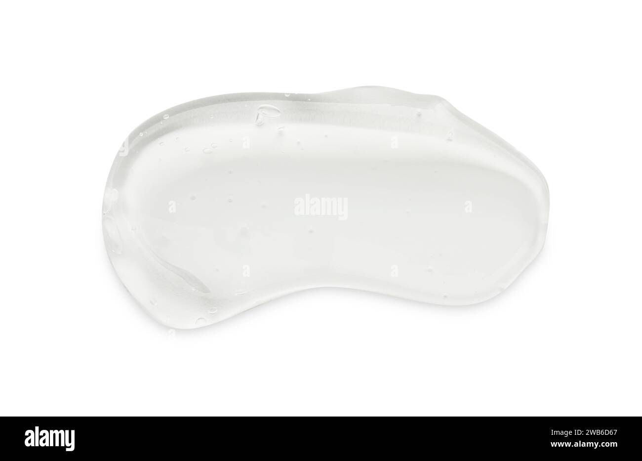 Smear of clear cosmetic gel on white background, top view Stock Photo ...