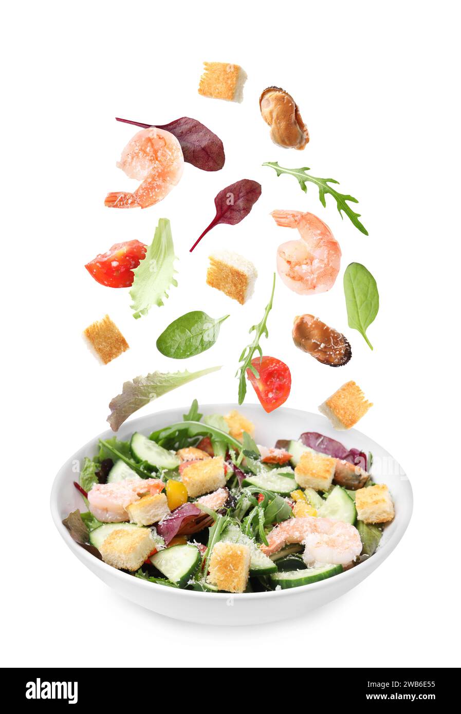 Flying salad ingredients set mixed hi-res stock photography and images ...