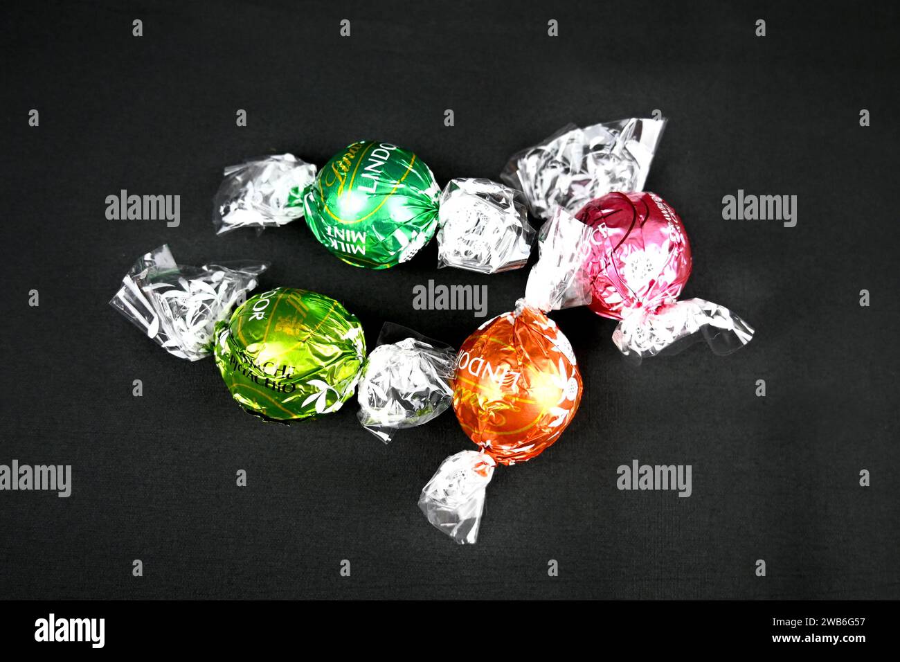 Assortment of Lindt Lindor chocolate balls – Wales, UK – 21 November ...