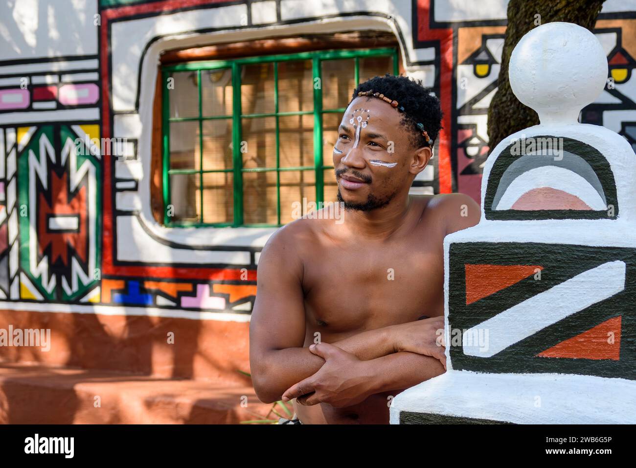 Adult male performer, Lesedi Cultural Village, Lanseria, Gauteng, South ...