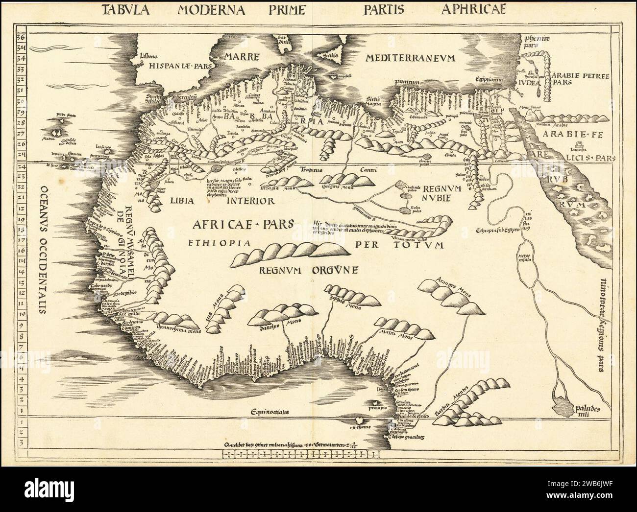 Map of africa 1513 hi-res stock photography and images - Alamy