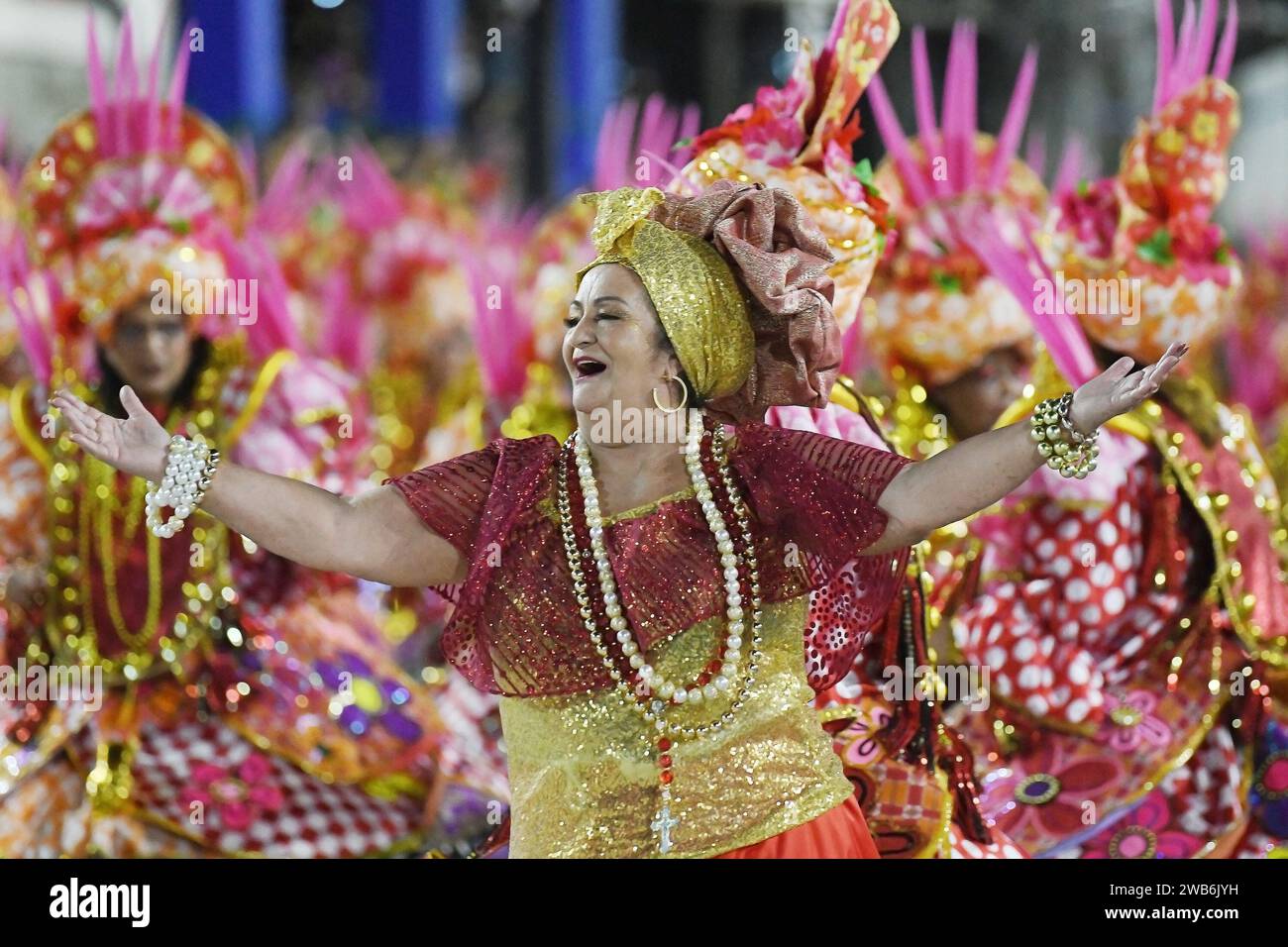 Rio de Janeiro, Brazil, April 22, 2022. Parades of the samba schools of ...