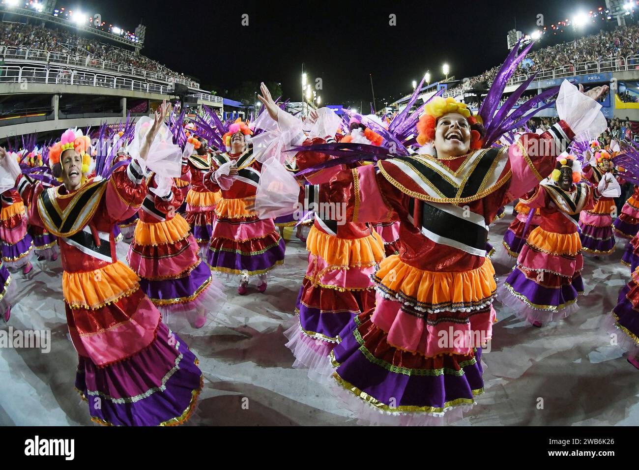 Rio de Janeiro, Brazil, April 22, 2022. Parades of the samba schools of ...