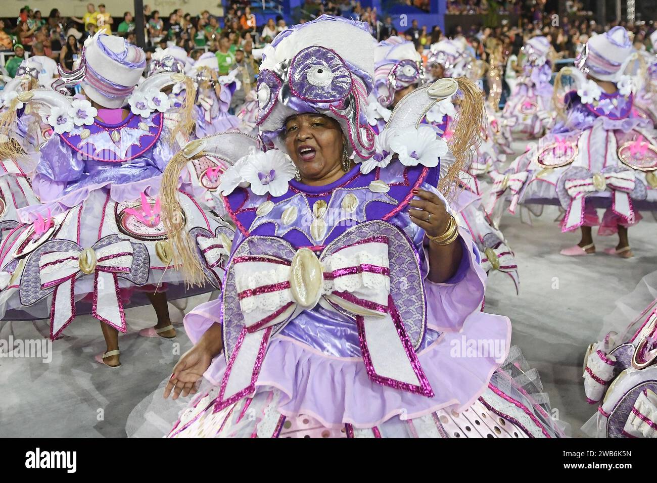 Rio de Janeiro, Brazil, April 22, 2022. Parades of the samba schools of ...
