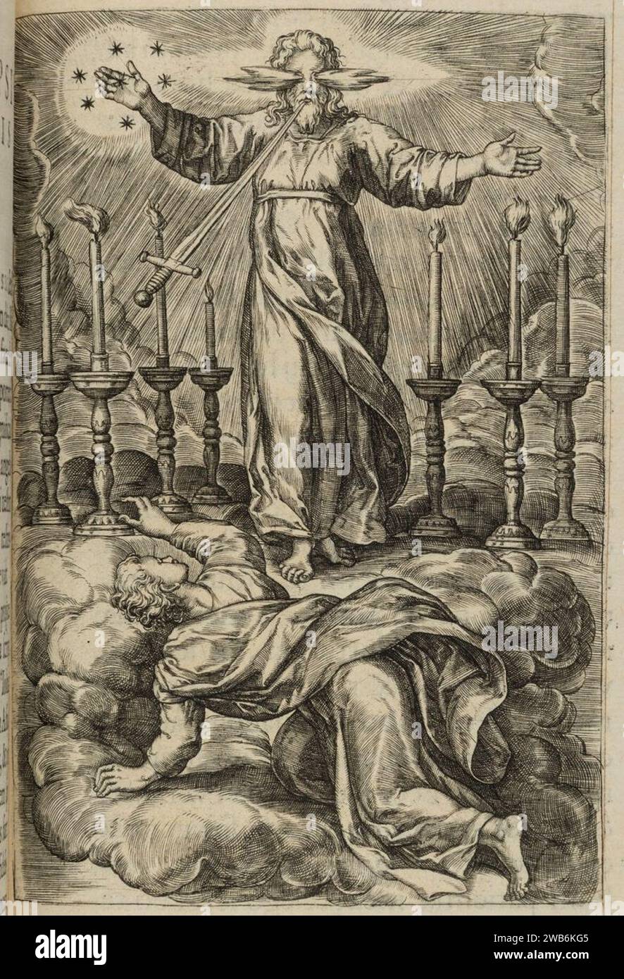 1583 edition of the Leuven Vulgate - Book of Revelation, illustration ...