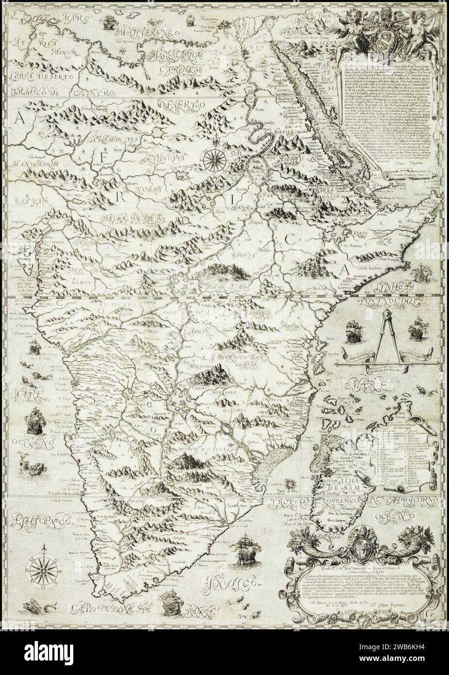 1591 map of Africa by F. Pigafetta Stock Photo - Alamy