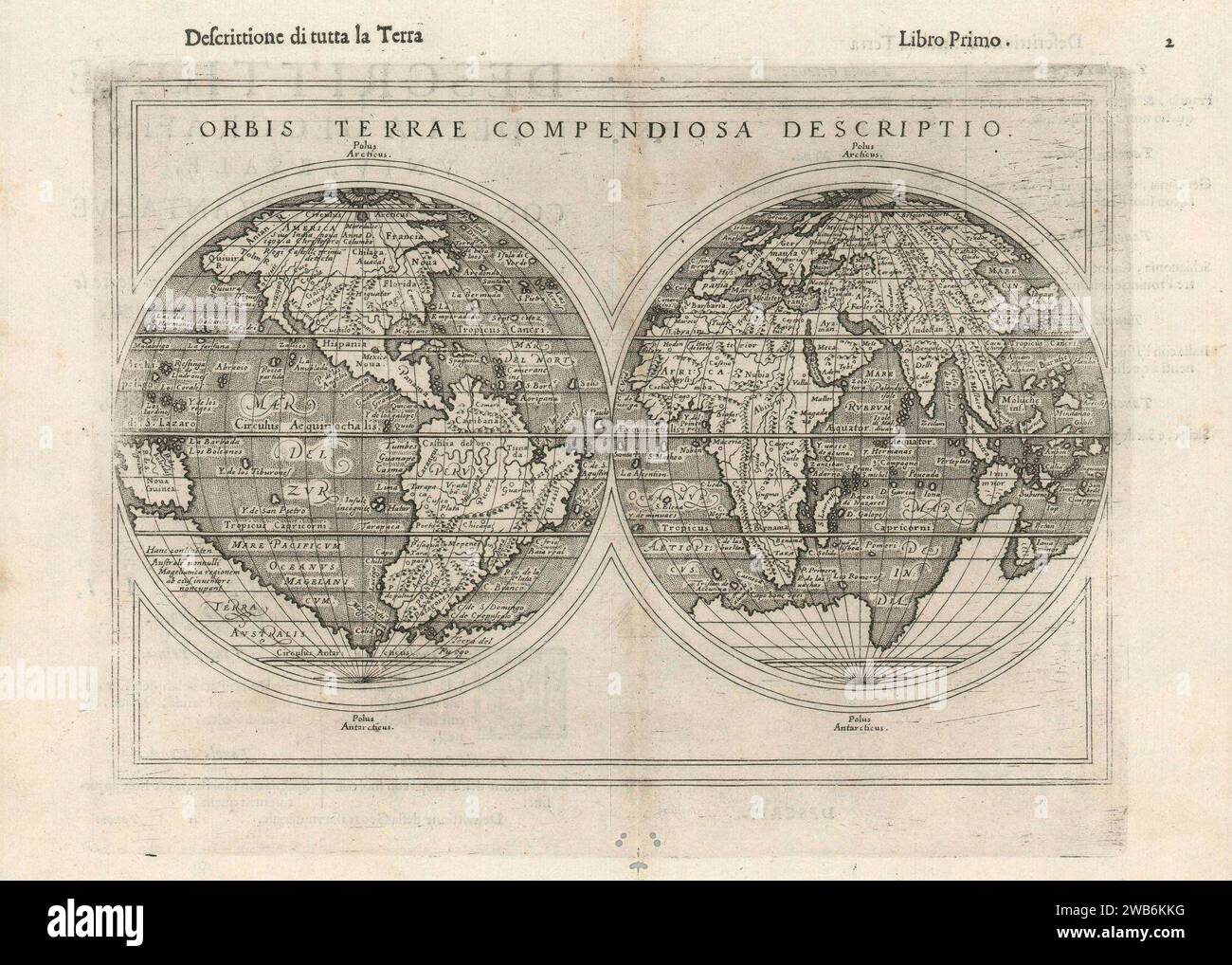 Double hemisphere world map hi-res stock photography and images - Alamy