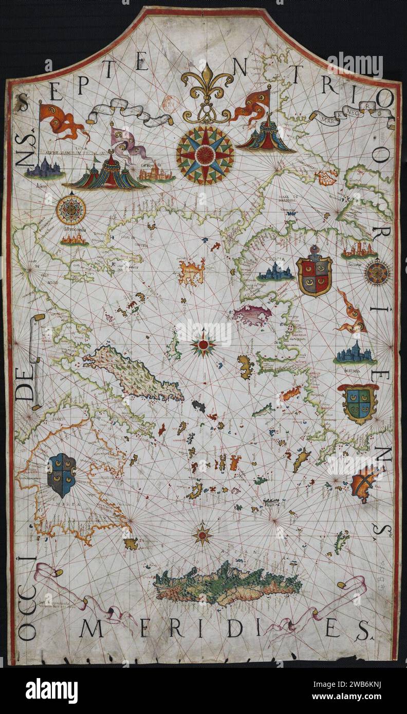 1624 - Carte de la Mer Egée et de la Mer de Marmara Stock Photo - Alamy