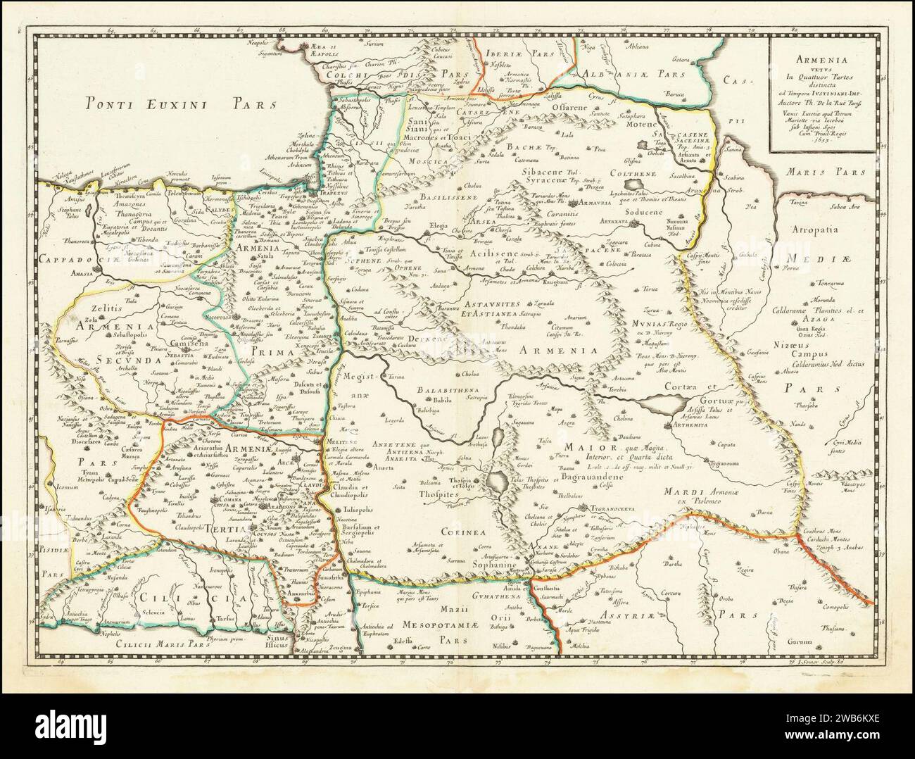 1653 map of Ancient Armenia by Philippe de la Rue Stock Photo - Alamy