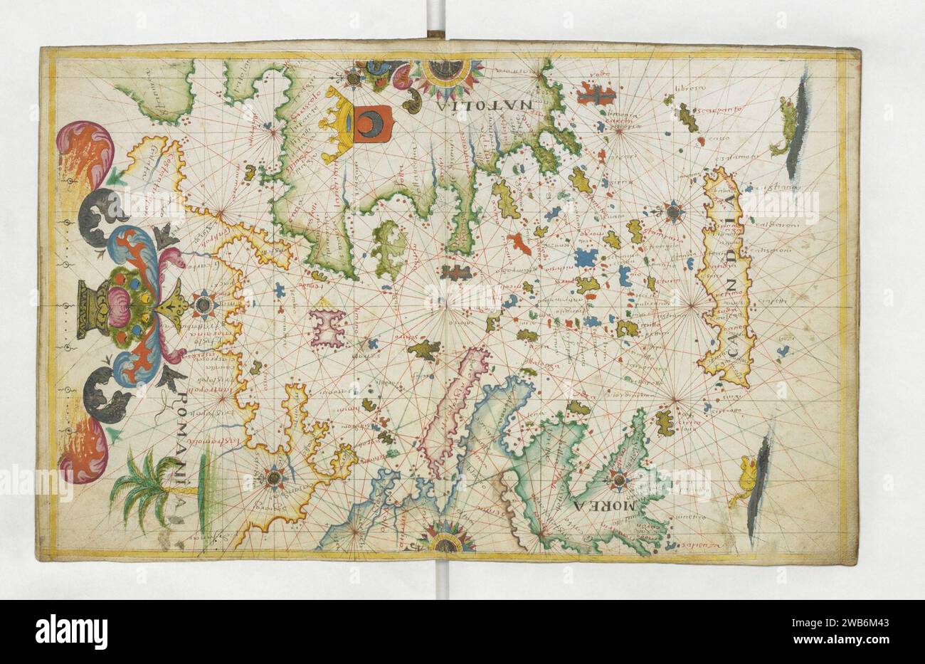 1662 Portolan chart of the Aegean Sea and the Sea of Marmara by ...
