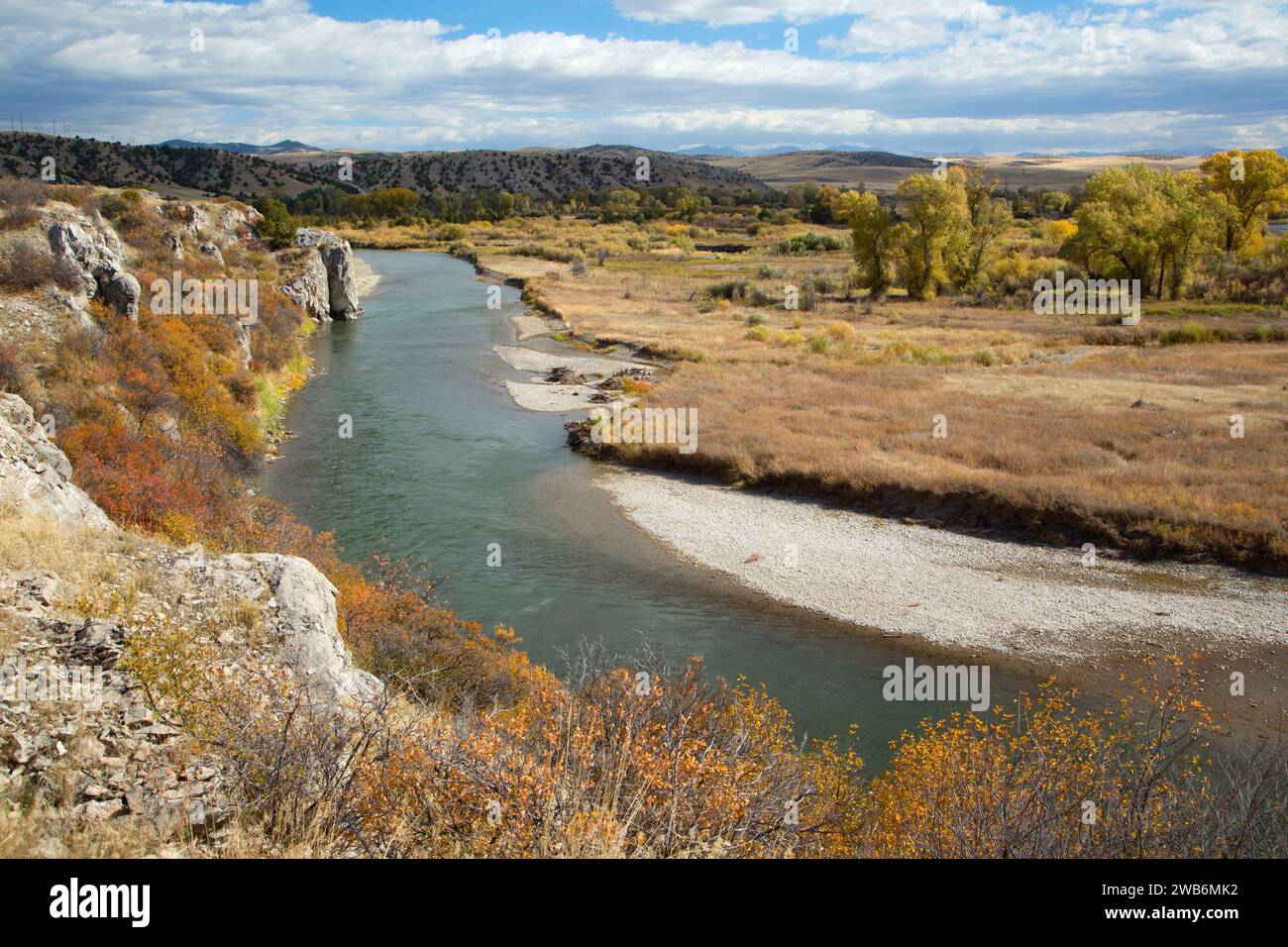 Gallatin River from Fort Rock Trail, Missouri Headwaters State Park ...