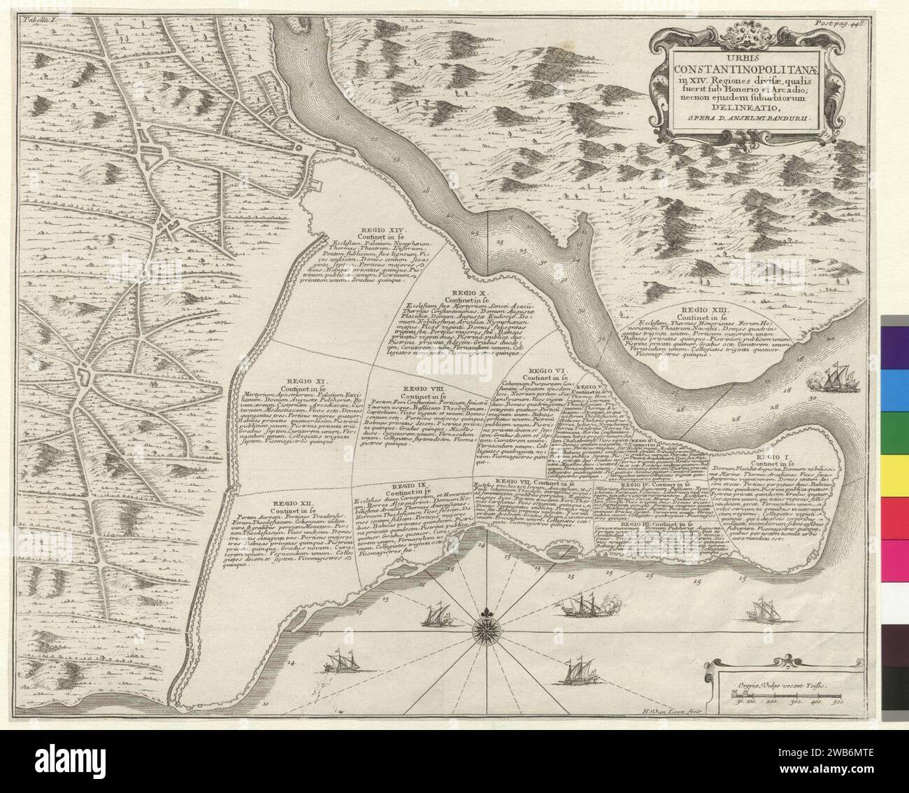 1711 map of Istanbul by Harmanus van Loon Stock Photo - Alamy