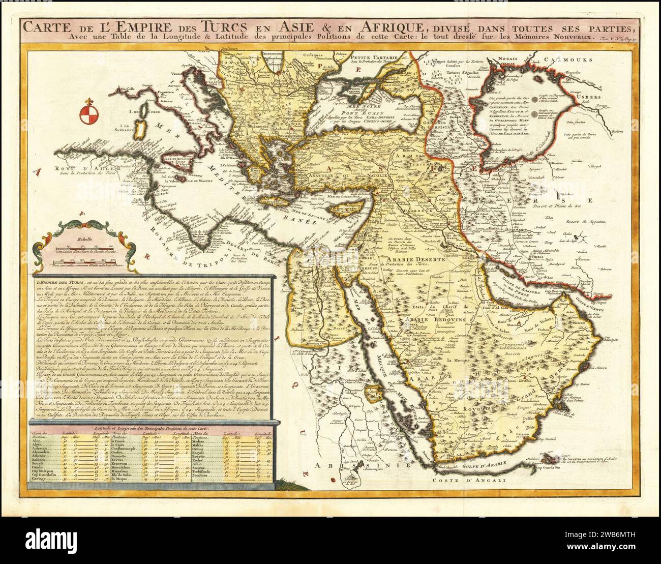 1710 map of the Ottoman Empire by Henri Chatelain Stock Photo - Alamy