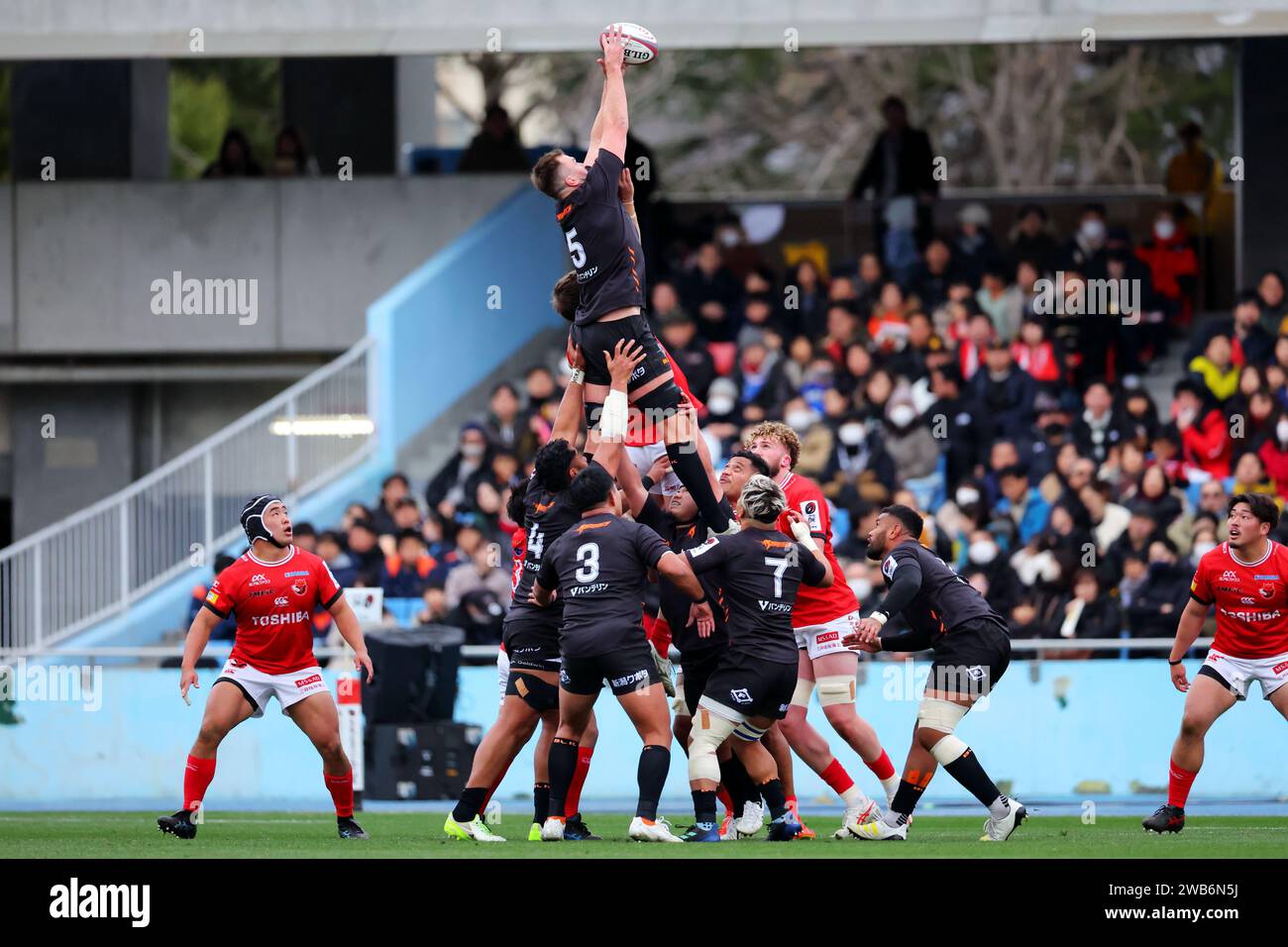 Kanagawa, Japan. 7th Jan, 2024. David Bulbring (Spears) Rugby : 2023-24 ...