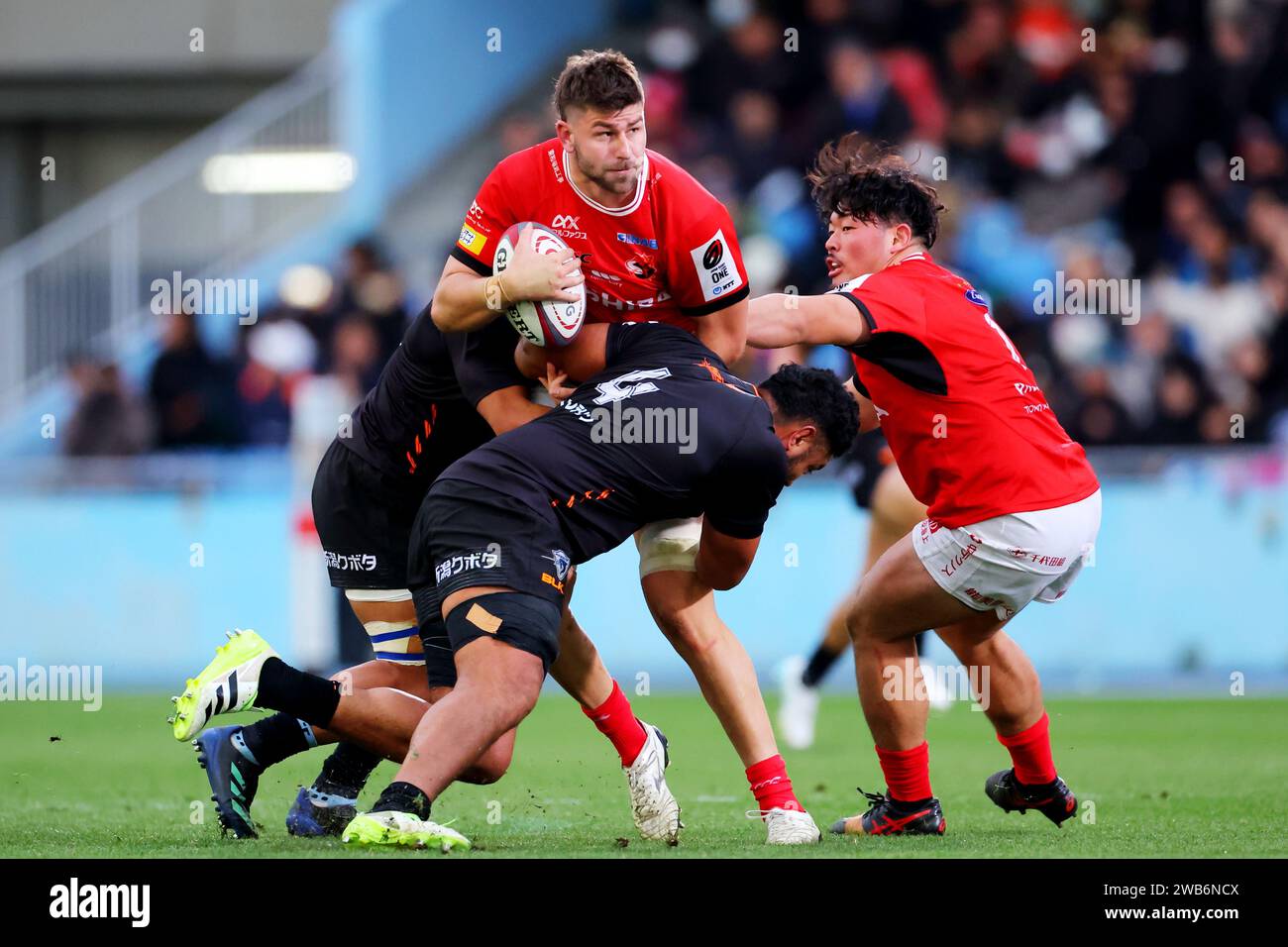 Kanagawa, Japan. 7th Jan, 2024. Jacob Pierce (Bluerevs) Rugby : 2023-24 ...