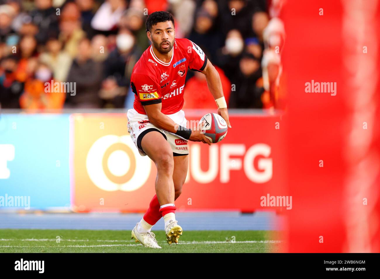 Kanagawa, Japan. 7th Jan, 2024. Richie Mounga (Bluerevs) Rugby : 2023 ...