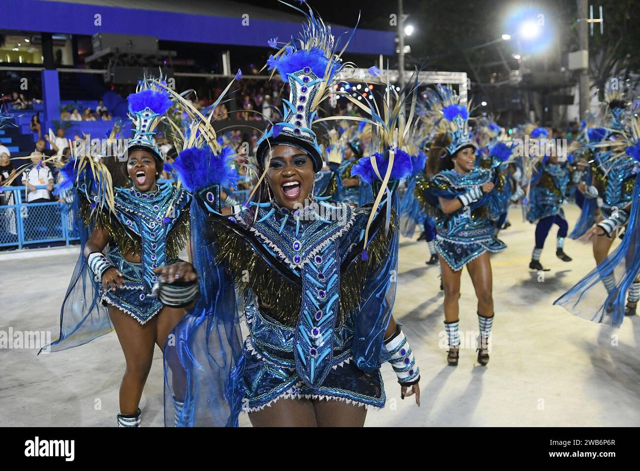 Rio de Janeiro, Brazil, April 22, 2022. Parades of the samba schools of ...