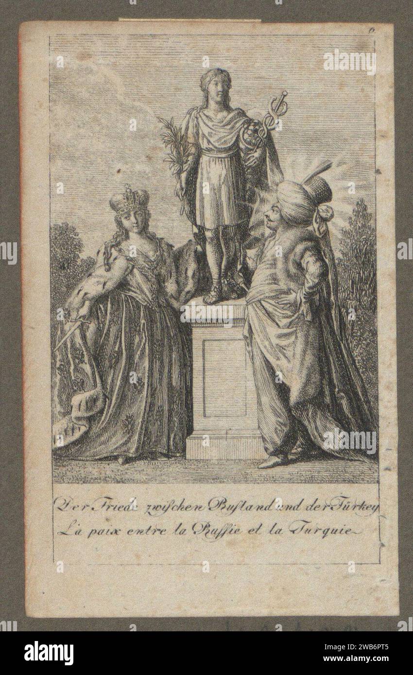 1792 illustration of the Treaty of Jassy Stock Photo - Alamy