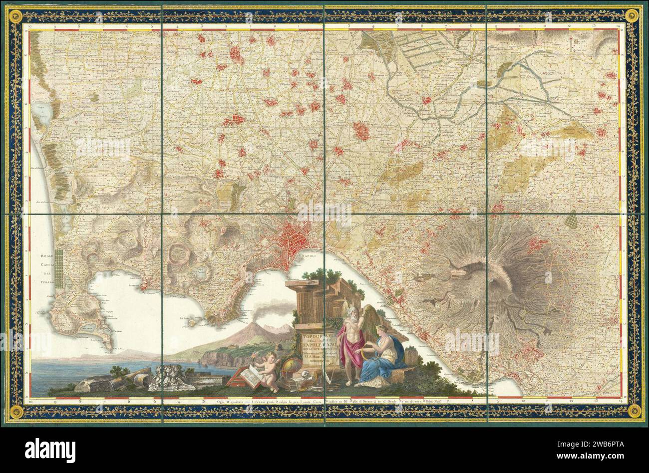 1793 map of the environs of Naples Stock Photo - Alamy