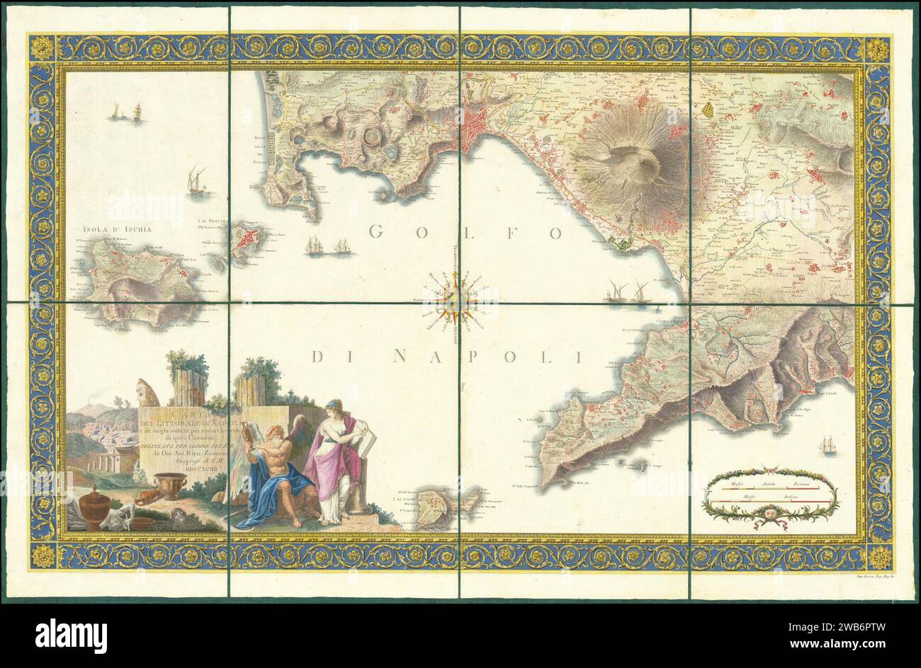 Gulf of naples map hi-res stock photography and images - Alamy