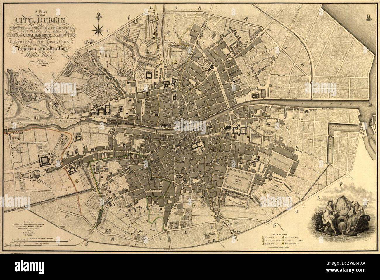 1797 dublin map hi-res stock photography and images - Alamy