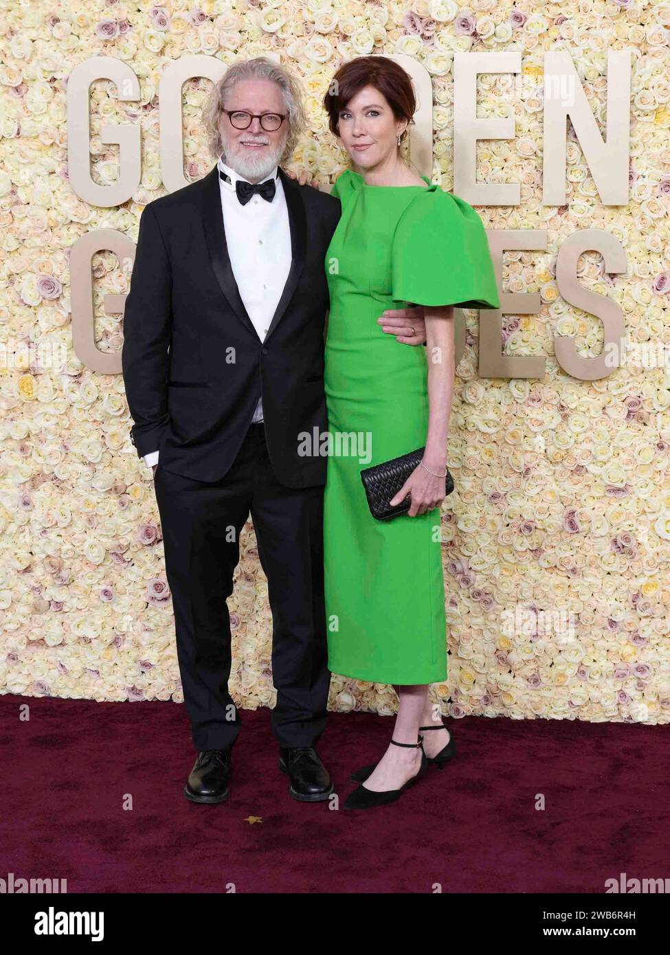 Los Angeles, USA. 07th Jan, 2024. Tony McNamara and Belinda Bromilow ...