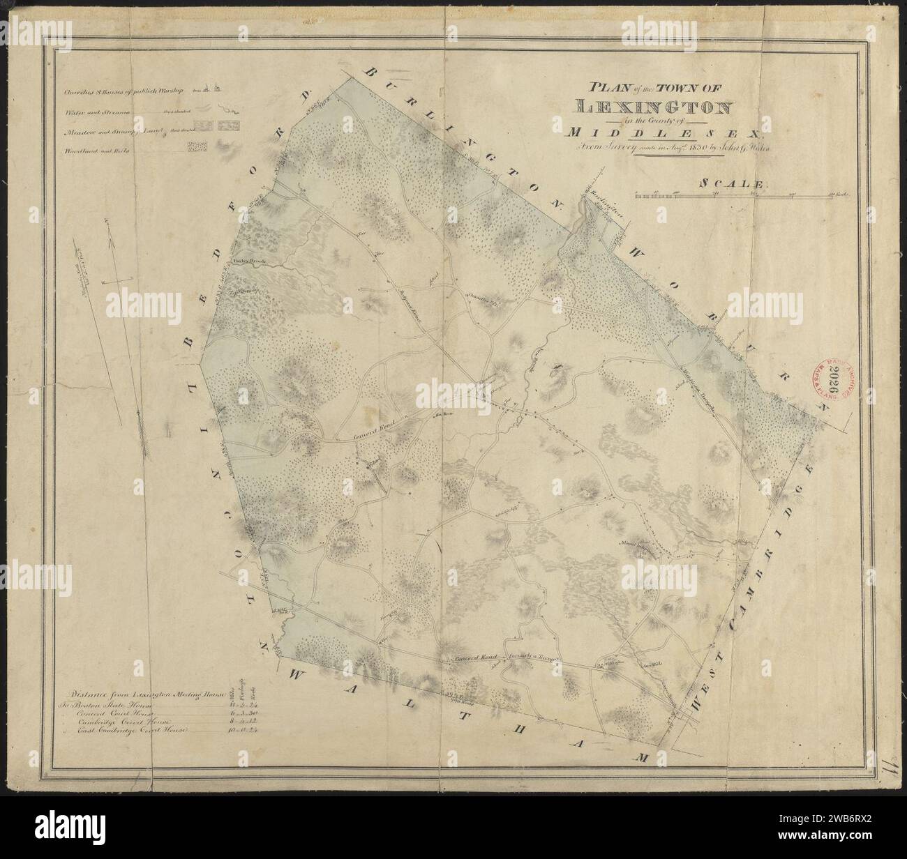 Lexington massachusetts map hi-res stock photography and images - Alamy