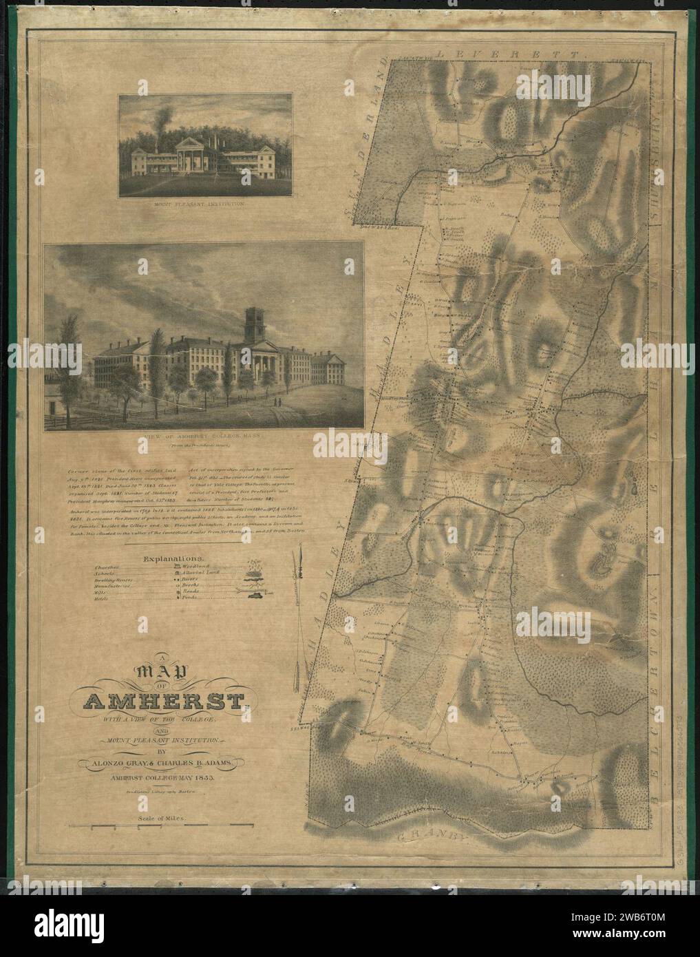 Amherst map hi-res stock photography and images - Alamy