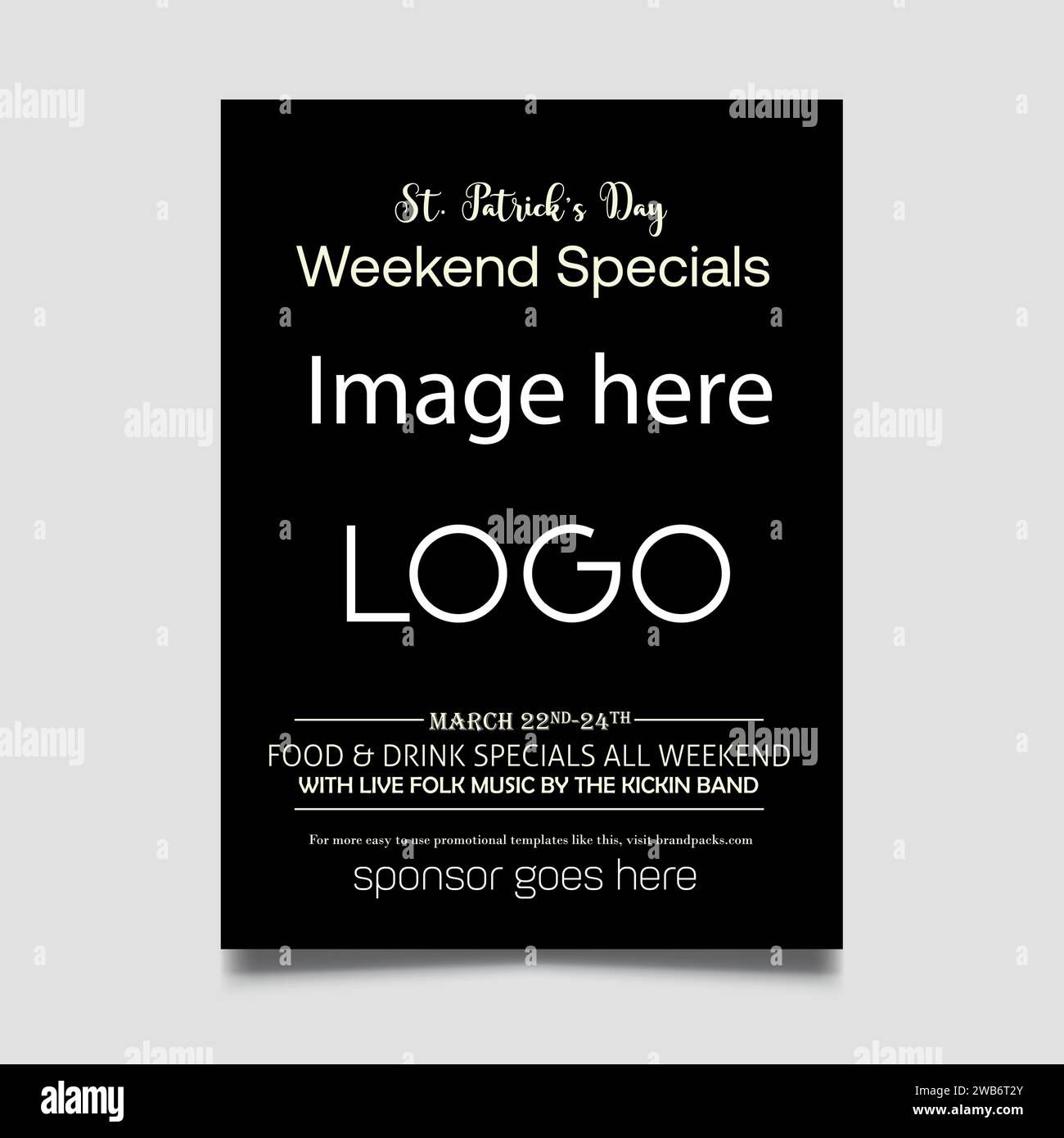 restaurants and bar food and drink weekend especial flyer Stock Vector ...