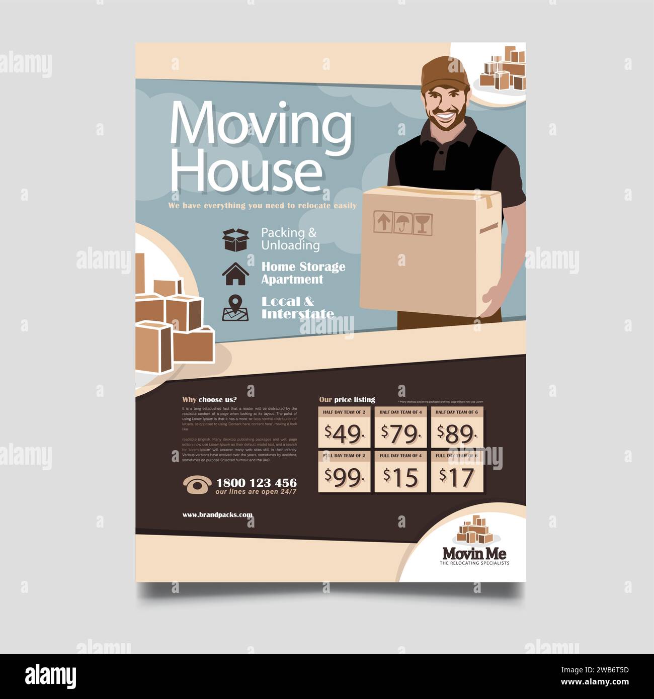 House moving, relocation company, delivery service isometric ...