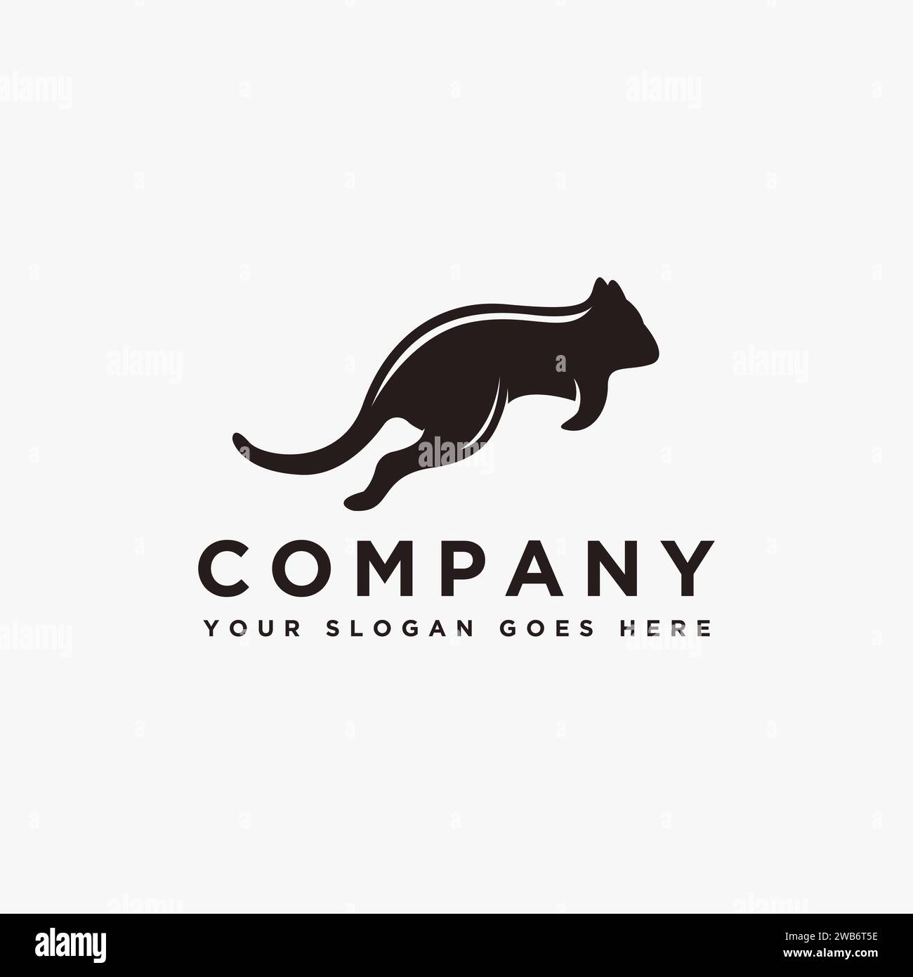 Jumping Quokka logo vector template on white background Stock Vector ...