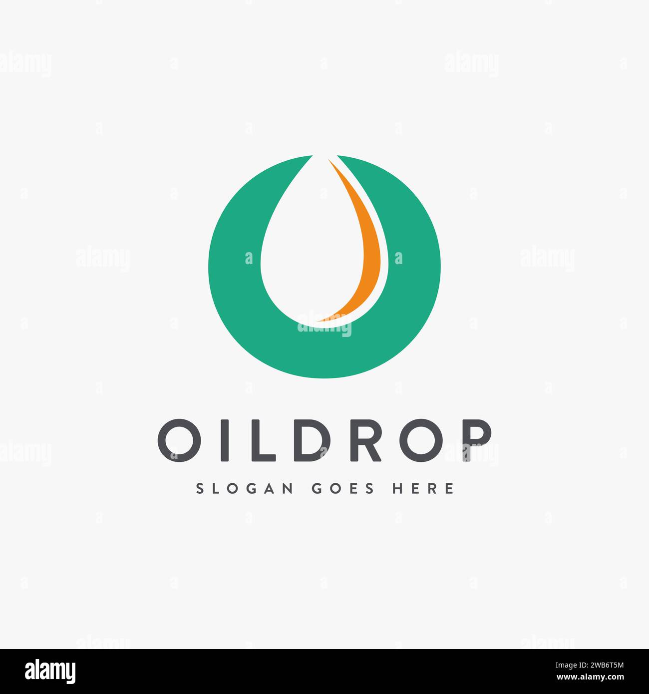 modern minimalist logo icon of oil drop, natural oil, nature oil, O ...