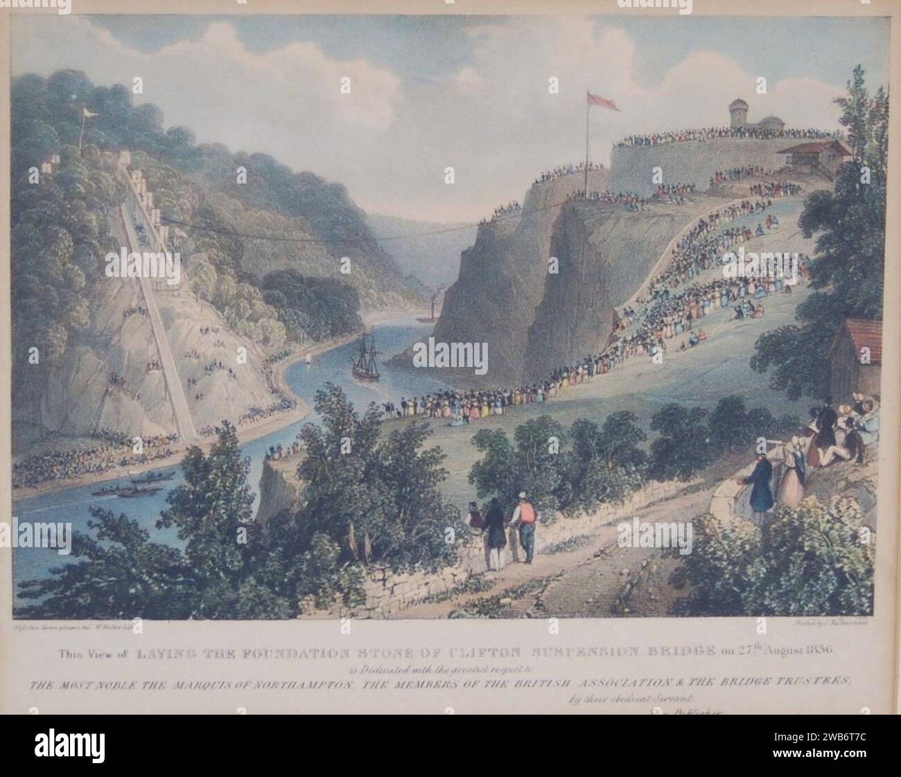 1836-08-27 W. Walton colored lithograph after a drawing of Miss Gun ...