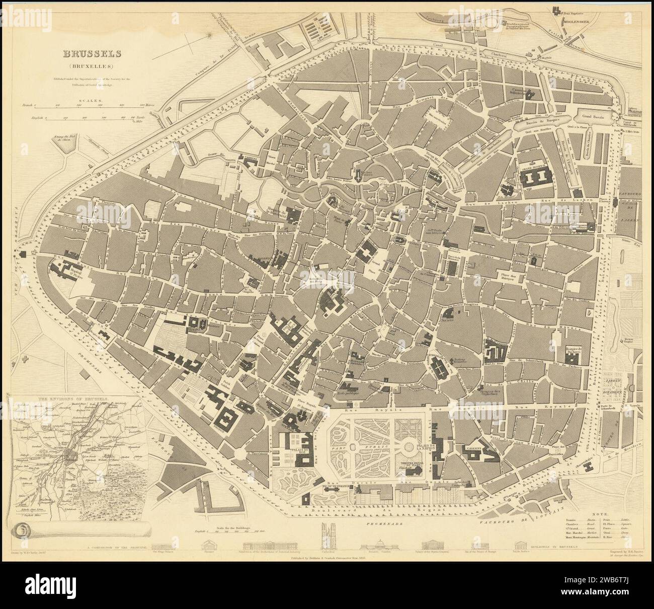 Historical map of brussels hi-res stock photography and images - Alamy