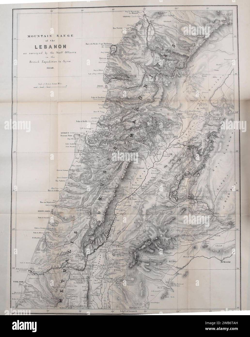 Historical lebanon map hi-res stock photography and images - Alamy