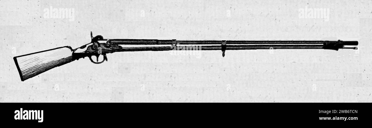 1842 Augustin Model Austrian Musket approximate illustration Stock ...