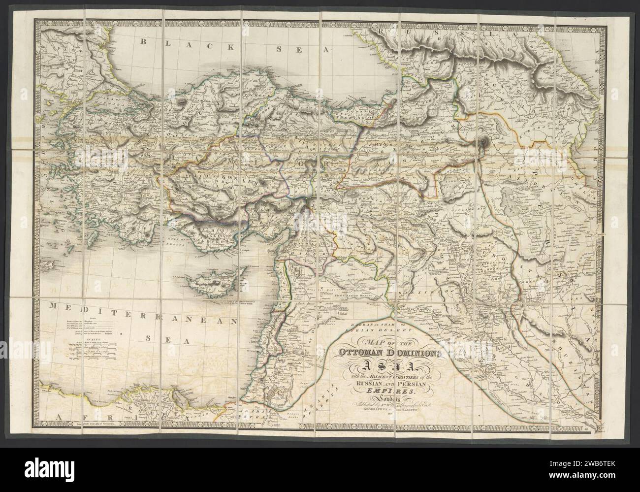 1843 Map of the Ottoman dominions in Asia, with the adjacent frontiers ...