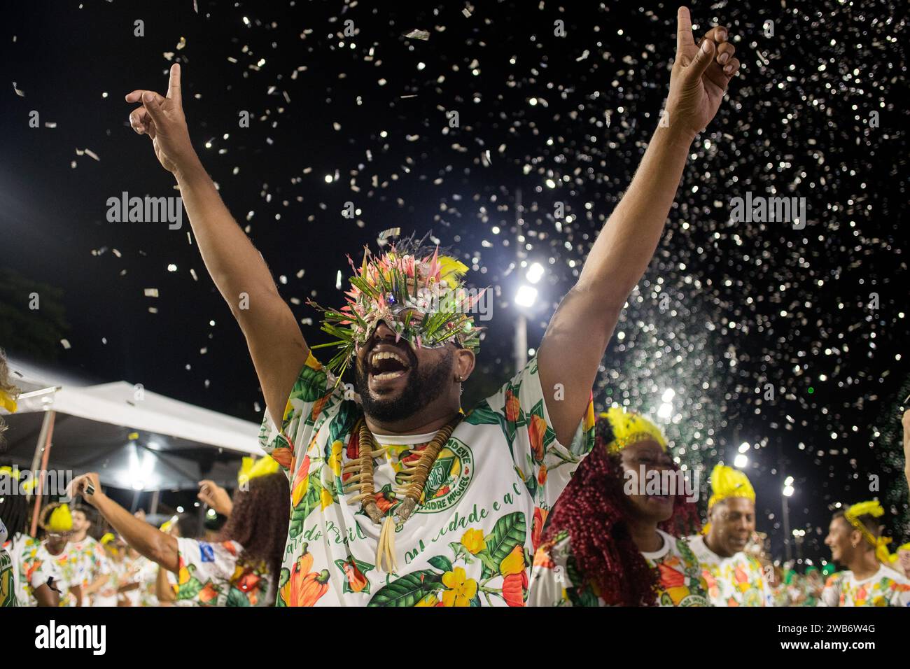 Rio De Janeiro, Brazil. 7th Jan, 2024. Performers participate in the ...