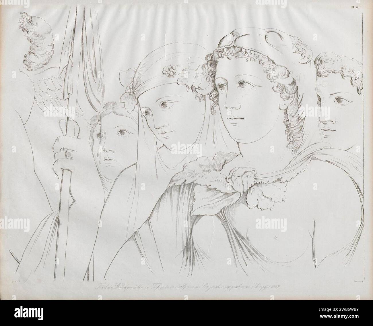 1852 Detail drawing of Omphale by Wilhelm Zahn from Hercules and ...