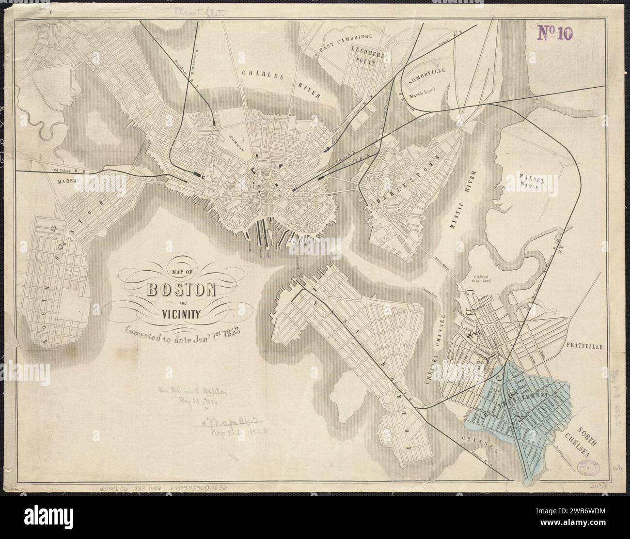 Map of boston and vicinity hi-res stock photography and images - Alamy