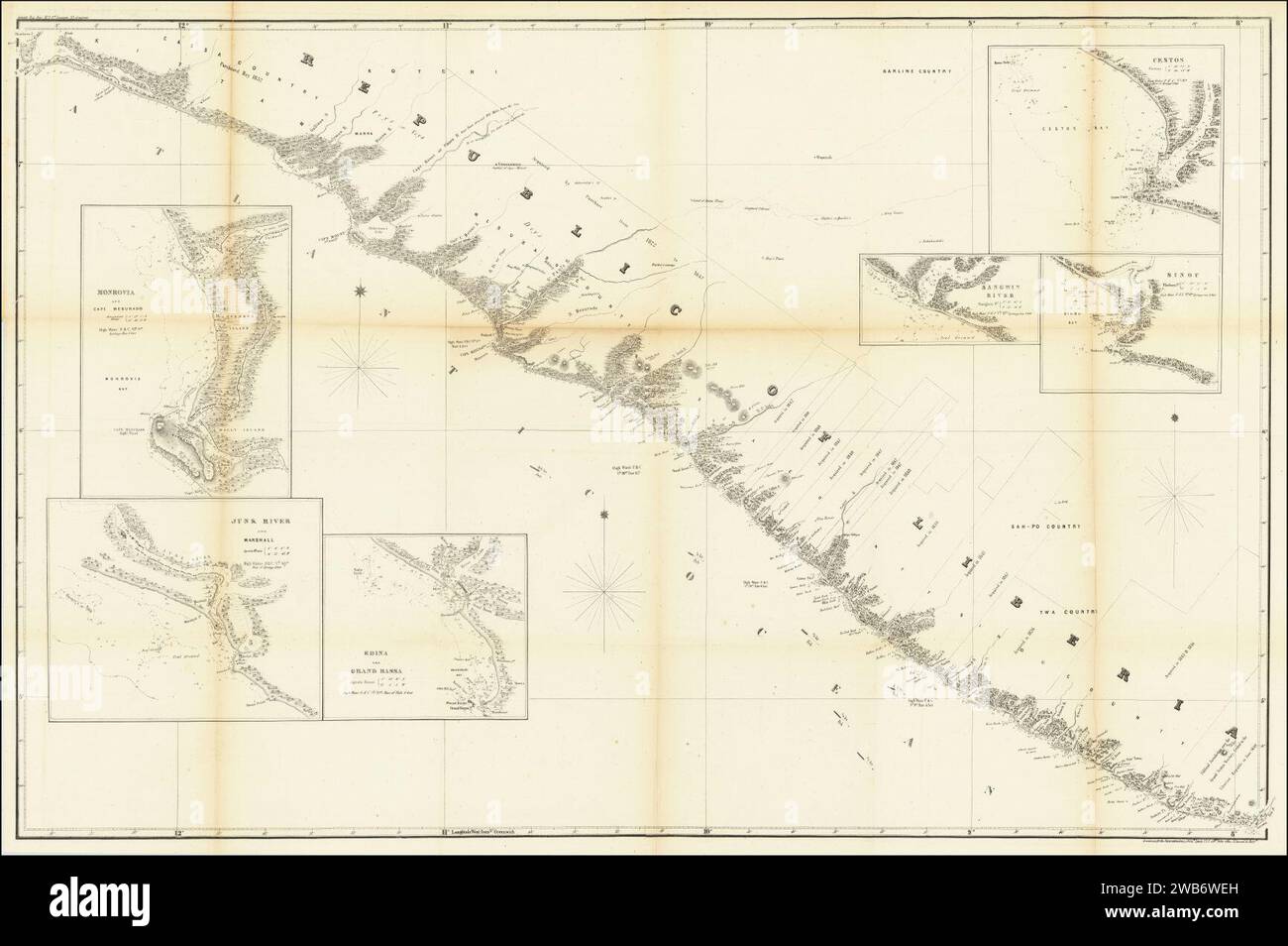 Historical liberia map hi-res stock photography and images - Alamy