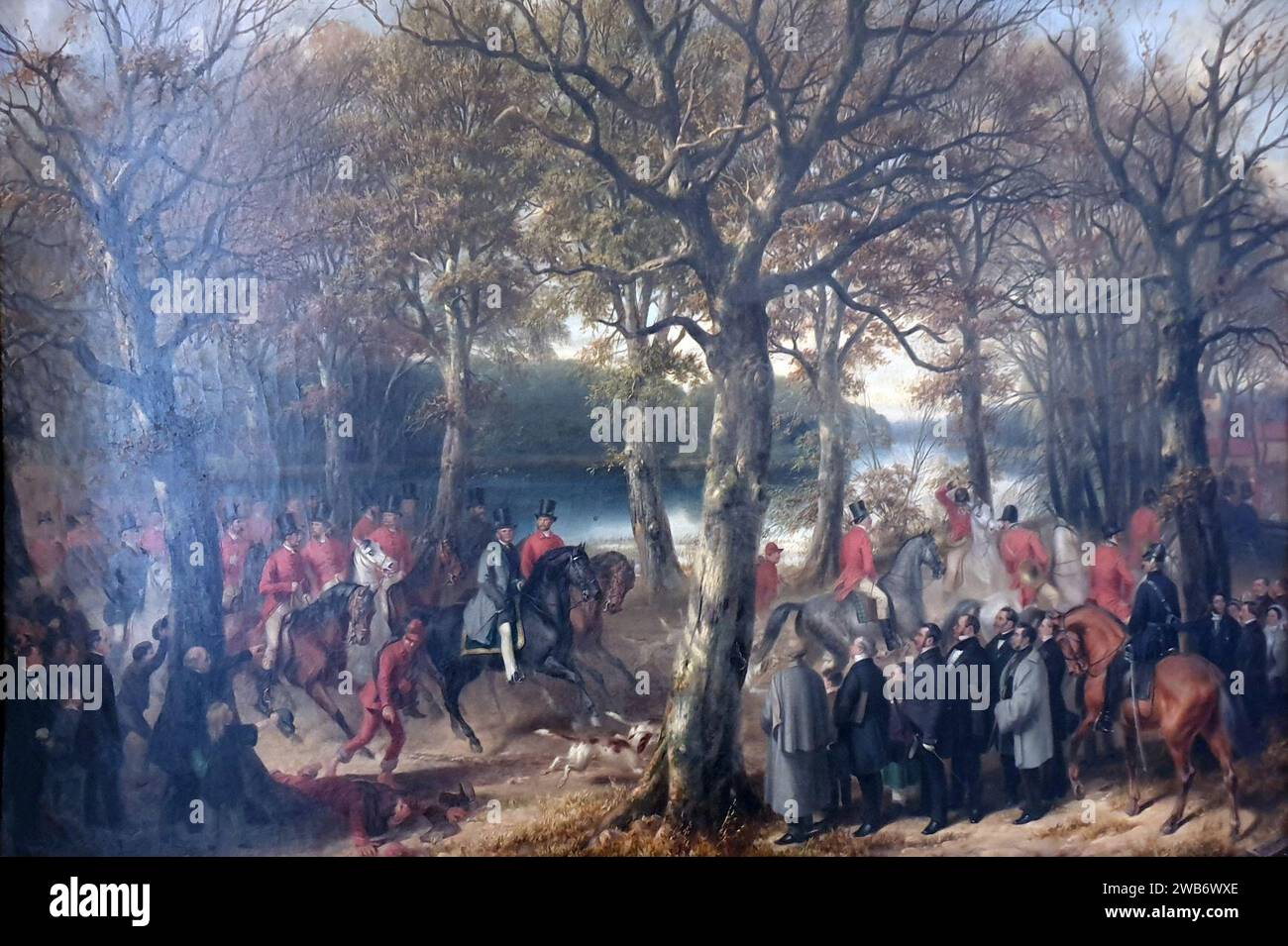 1857 Grawert Hubertusjagd im Grunewald unter Friedrich Wilhelm IV ...