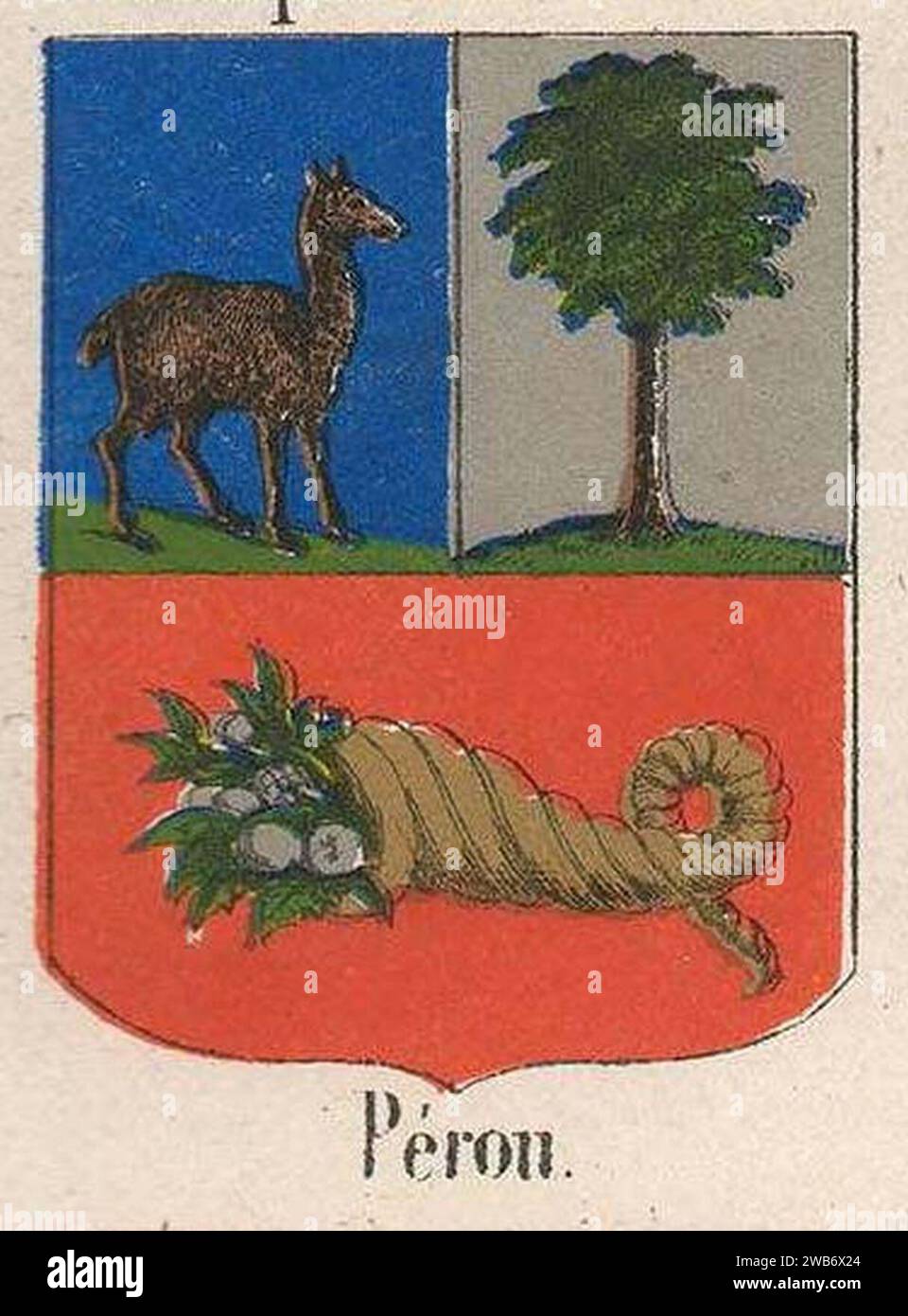 1860 Bouasse-Lebel Chart of Armorial Crests of World Powers (Pérou ...