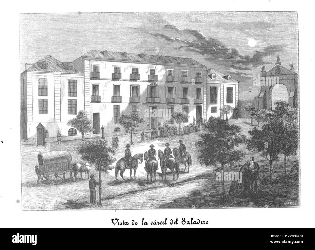 1860, Los misterios del Saladero, Ceferino Tresserra, Vista de la ...