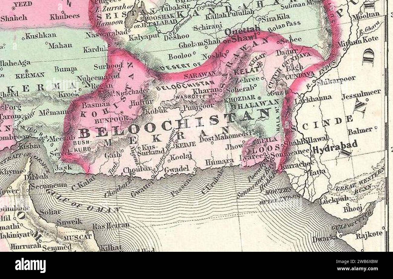 Balochistan map hi-res stock photography and images - Alamy