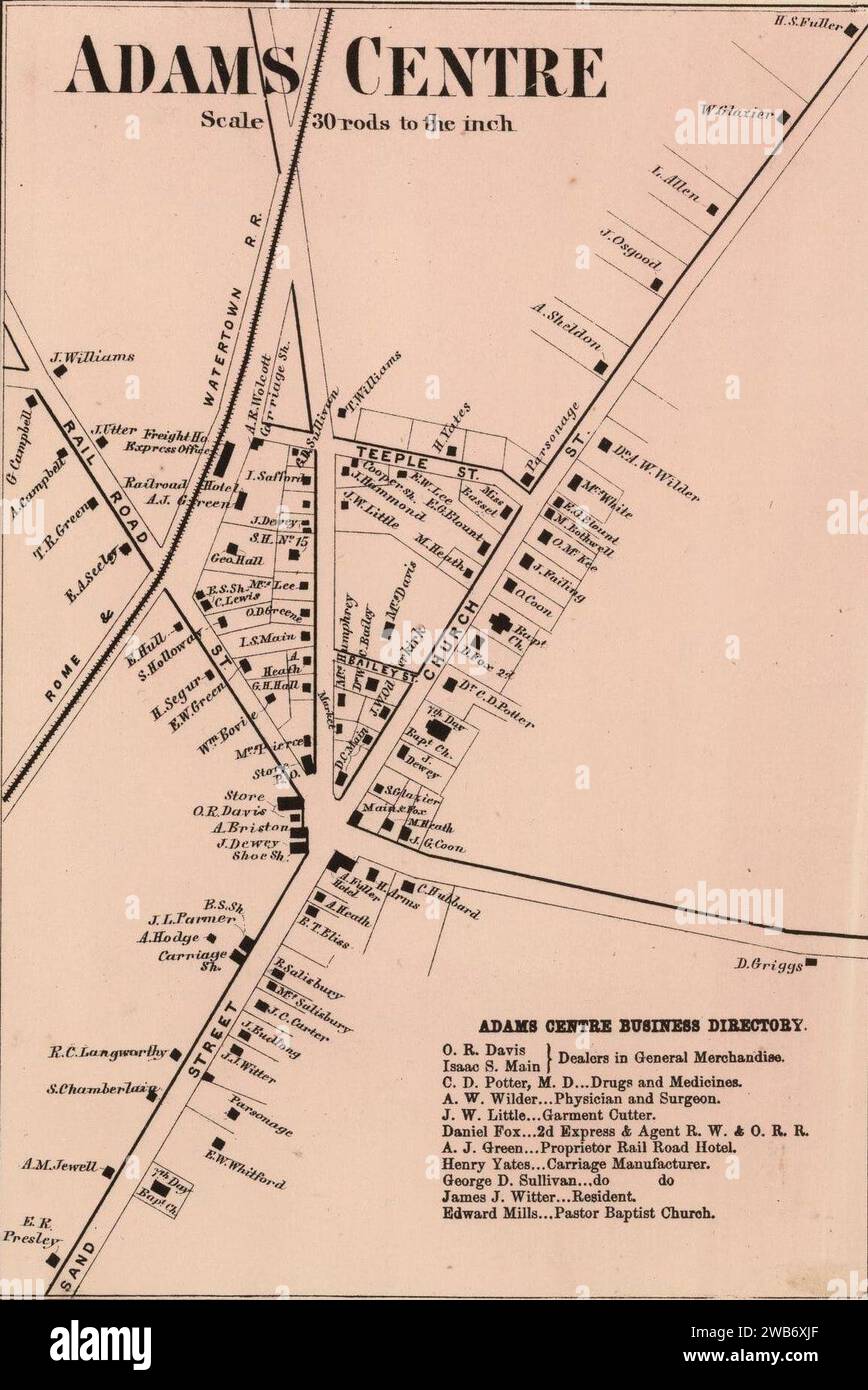 Map of adams hi-res stock photography and images - Alamy