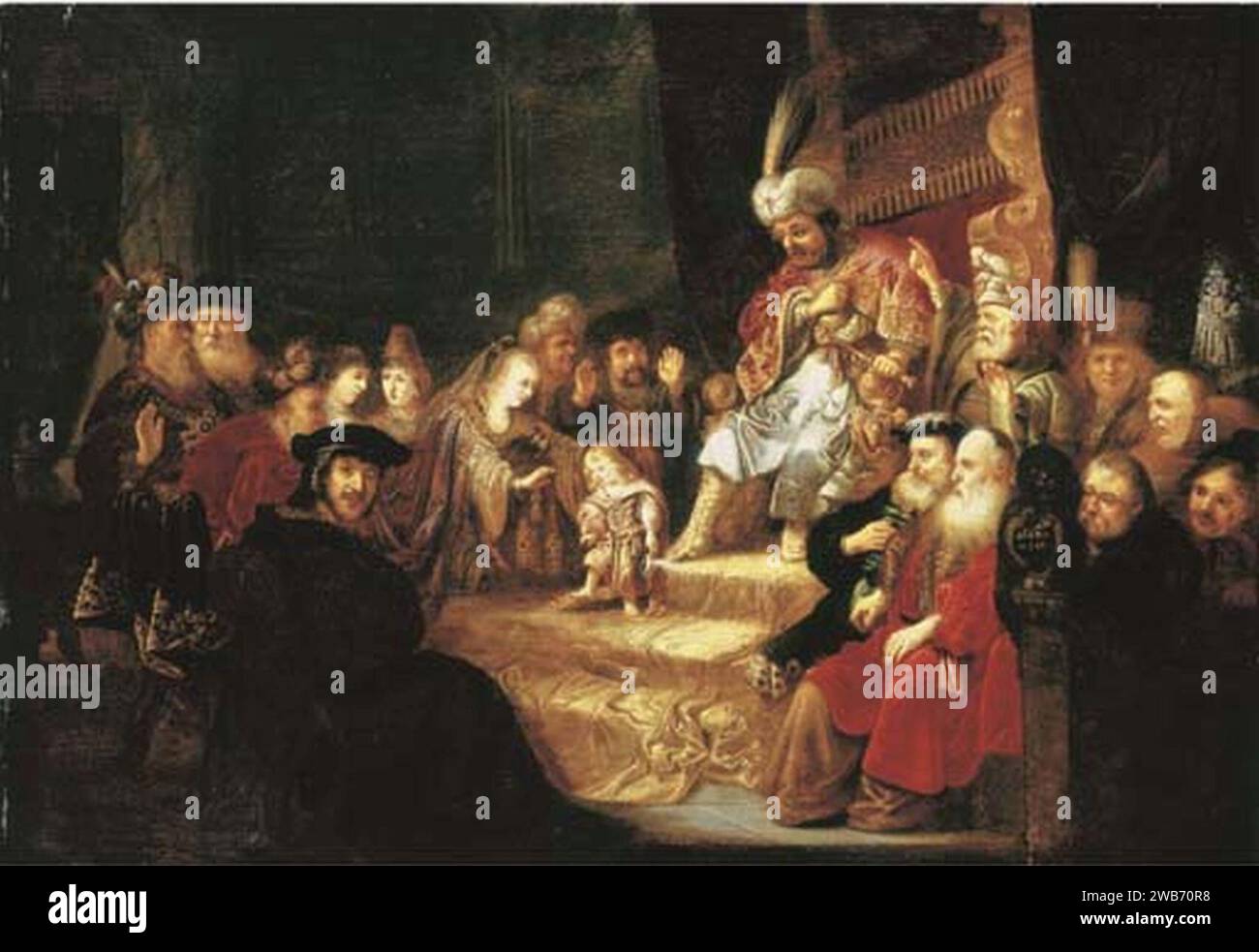 Abraham van den Hecken (II) - Moses and the Pharaoh's crown Stock Photo ...