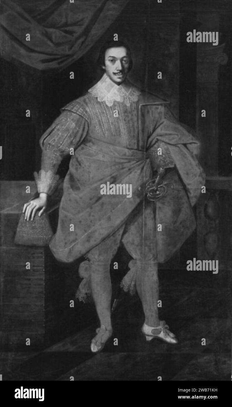 Anonymous - Portrait of a man in a slashed doublet with paned sleeves ...